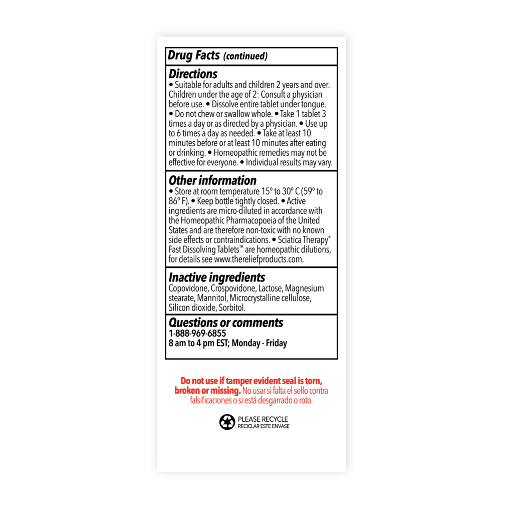 The Relief Products® » Sciatica Relief Therapy™ Tablets