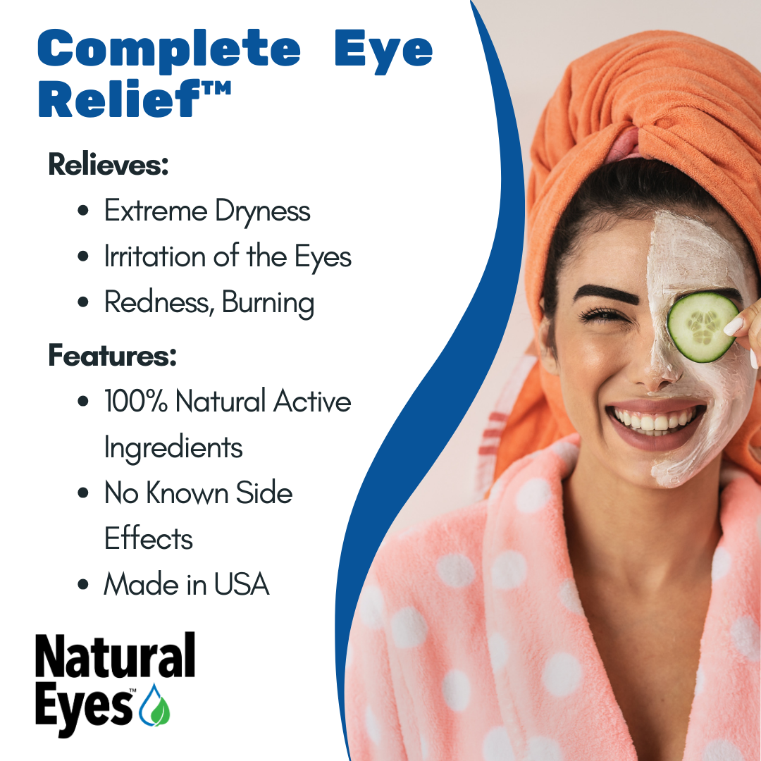 The Relief Products™» Complete Eye Relief for Dry and Red Eyes.