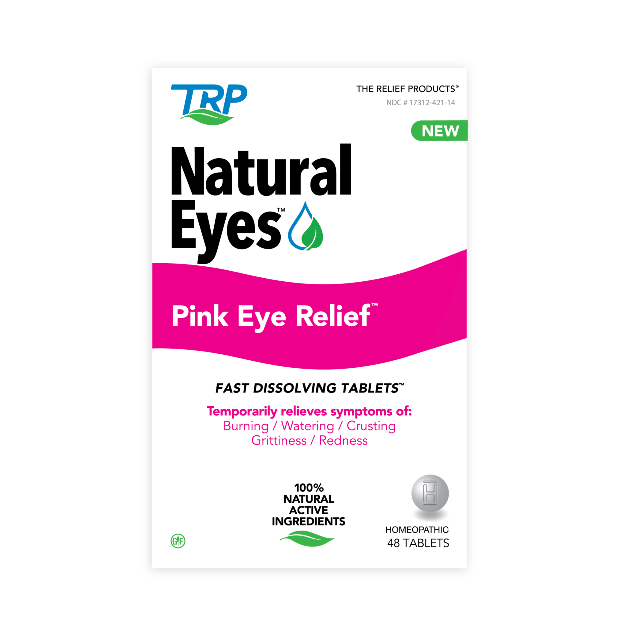 The Relief Products™» Pink Eye Relief™ Fast Dissolving Tablets™